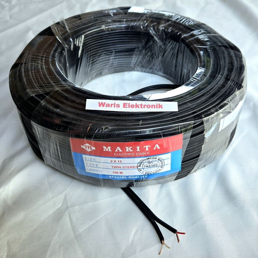 Jual Kabel Twin Stereo 2 x 15 Rol 100M Kabel Dobel Makita | Shopee ...