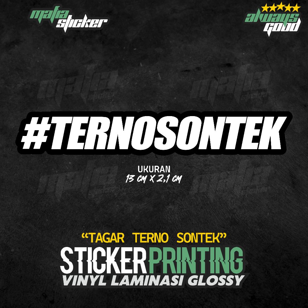 Jual STICKER/STIKER PRINT CUT TAGAR TERNO SONTEK #TERNOSONTEK | Shopee ...