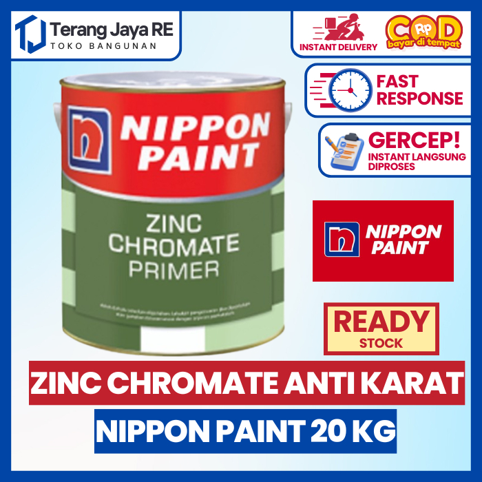 Jual Cat Dasar Besi Zinc Chromate Primer Nippon Paint - Grey / Green - 20kg Pail | Shopee Indonesia