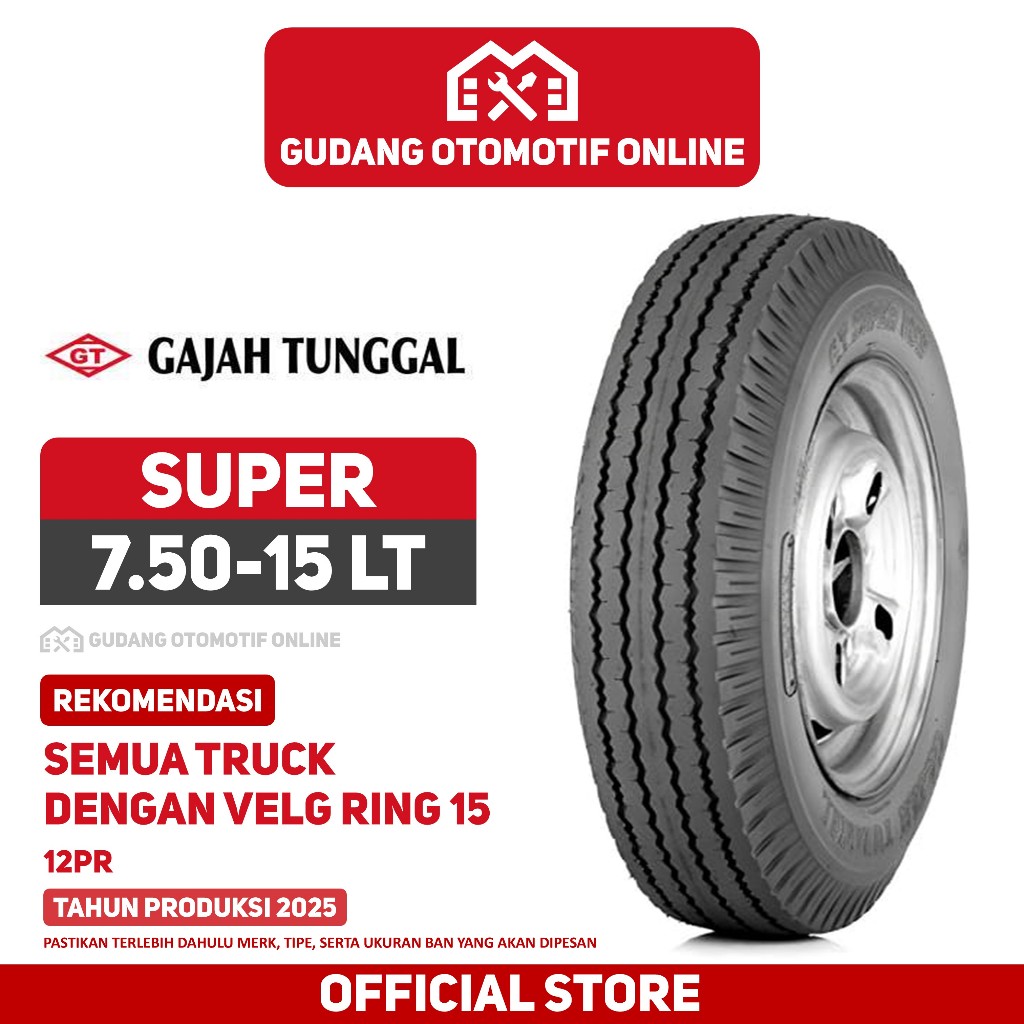 Jual Ban Truk Gajah Tunggal GT Super 750 R15 15 Truck Colt Diesel ...