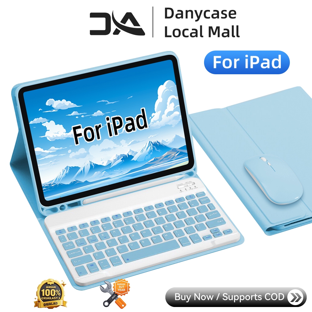 Jual DANYCASE Case Keyboard iPad + Mouse - Cover Magnetik Slot Pencil ...