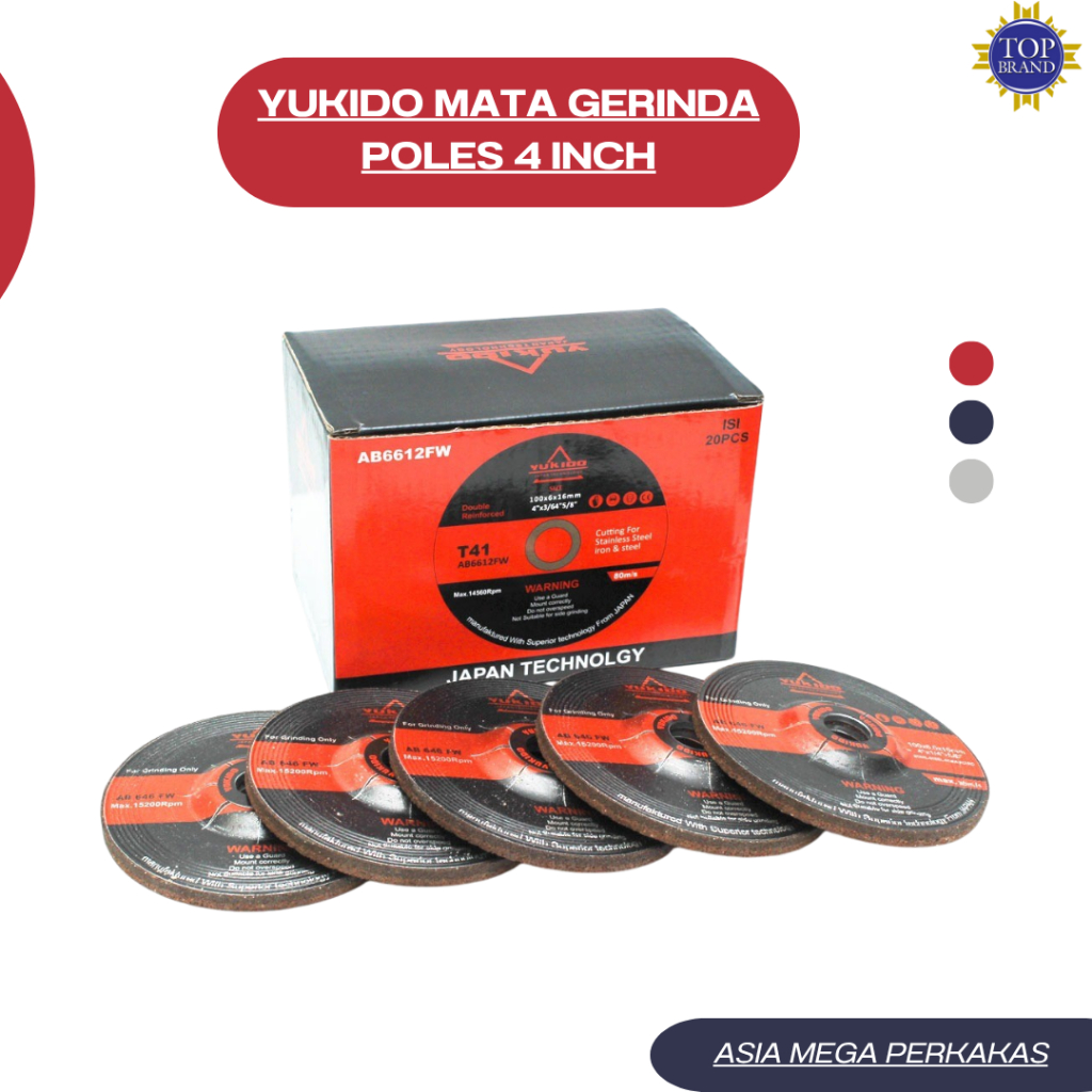 Jual YUKIDO Mata Batu Gurinda Gerinda Grinda Poles Asah 4x6 Tebal 4 ...