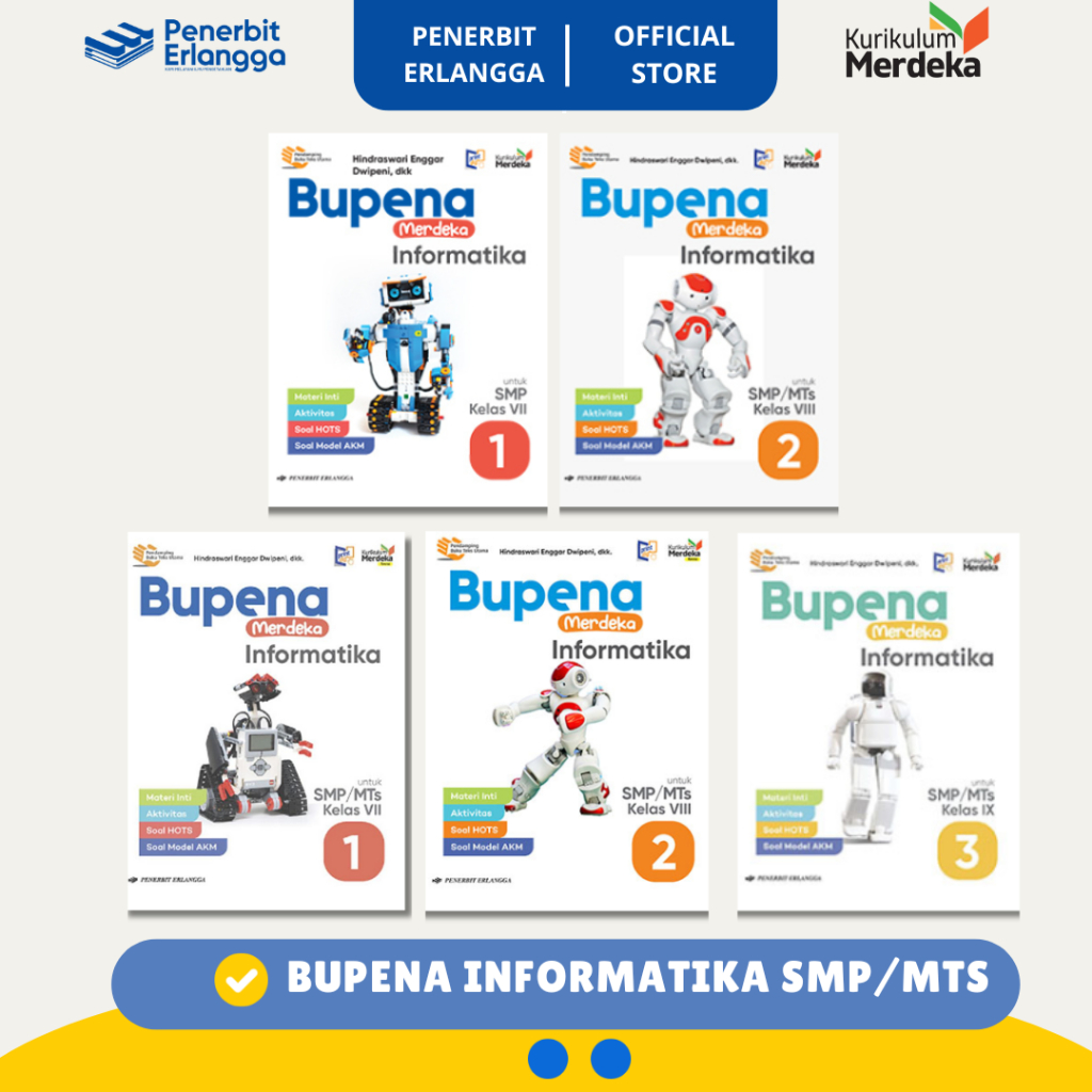 Jual [Erlangga Official] Bupena Merdeka Informatika Smp/Mts Kelas 7 8 9 - Kurikulum Merdeka ...