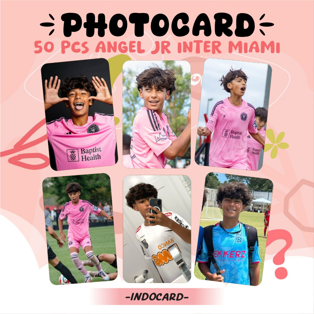 Jual Photocard Angel JR Inter Miami isi 50 Pcs Bonus Gantungan Kunci ...