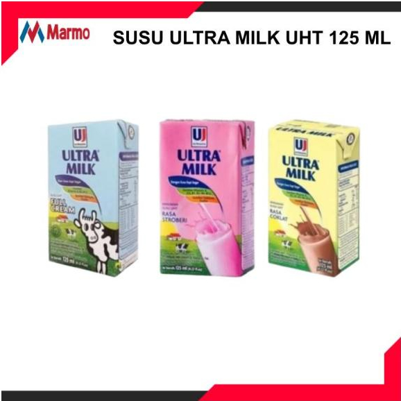 Jual SUSU ULTRA MILK UHT 125 ML | Shopee Indonesia