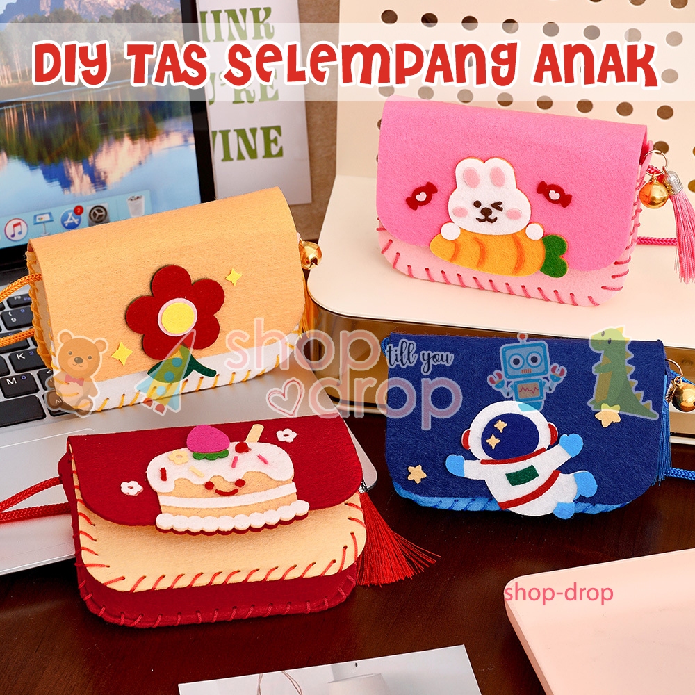 Jual DIY Tas Selempang Anak Flanel - Menjahit Tas Flanel Anak - Kids ...