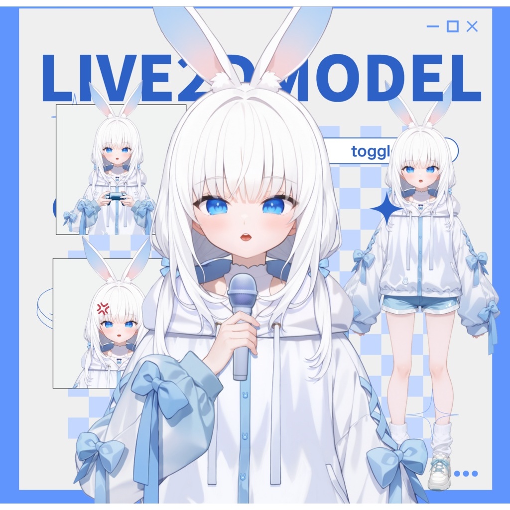Jual Limited Item 1/1 (Hanya Dijual Sekali) White Bunny Live2D Model | Vtuber Model | Vtuber ...