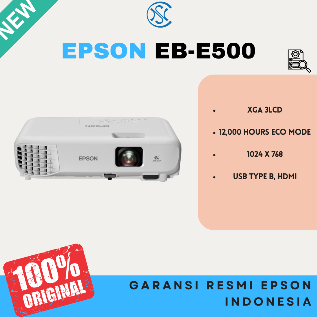 Jual PROYEKTOR EPSON EB-E500 XGA 3LCD PROYEKTOR | Shopee Indonesia