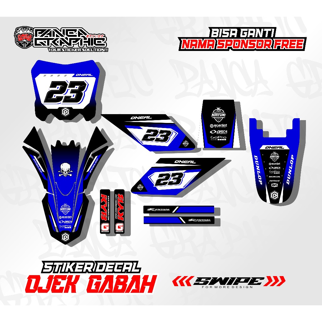 Jual Decal Dekal Striping Stiker Motor Taksi Taxi Gabah Padi Pari Full ...