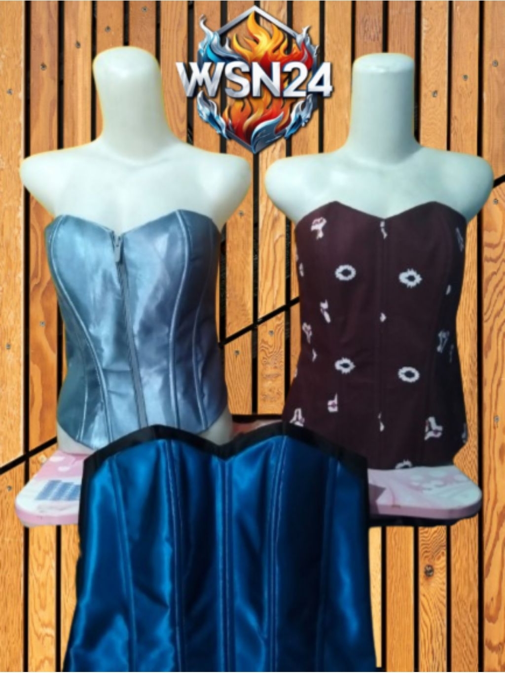 Jual Kemben/Kamisol bahan satin/Longtorso/Bustier Daleman Kebaya Size S ...