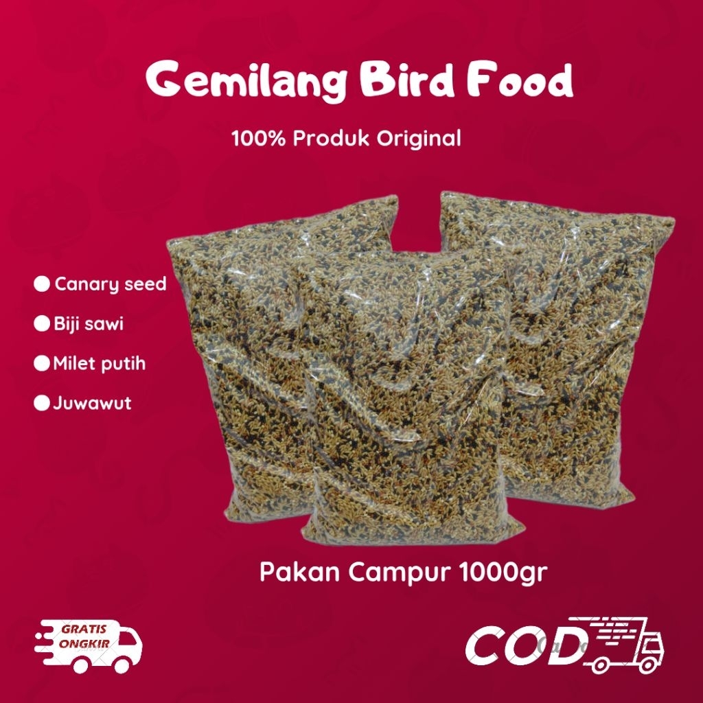 Jual 77gemilang Pakan kenari kiloan 4 macam 1kg | Shopee Indonesia