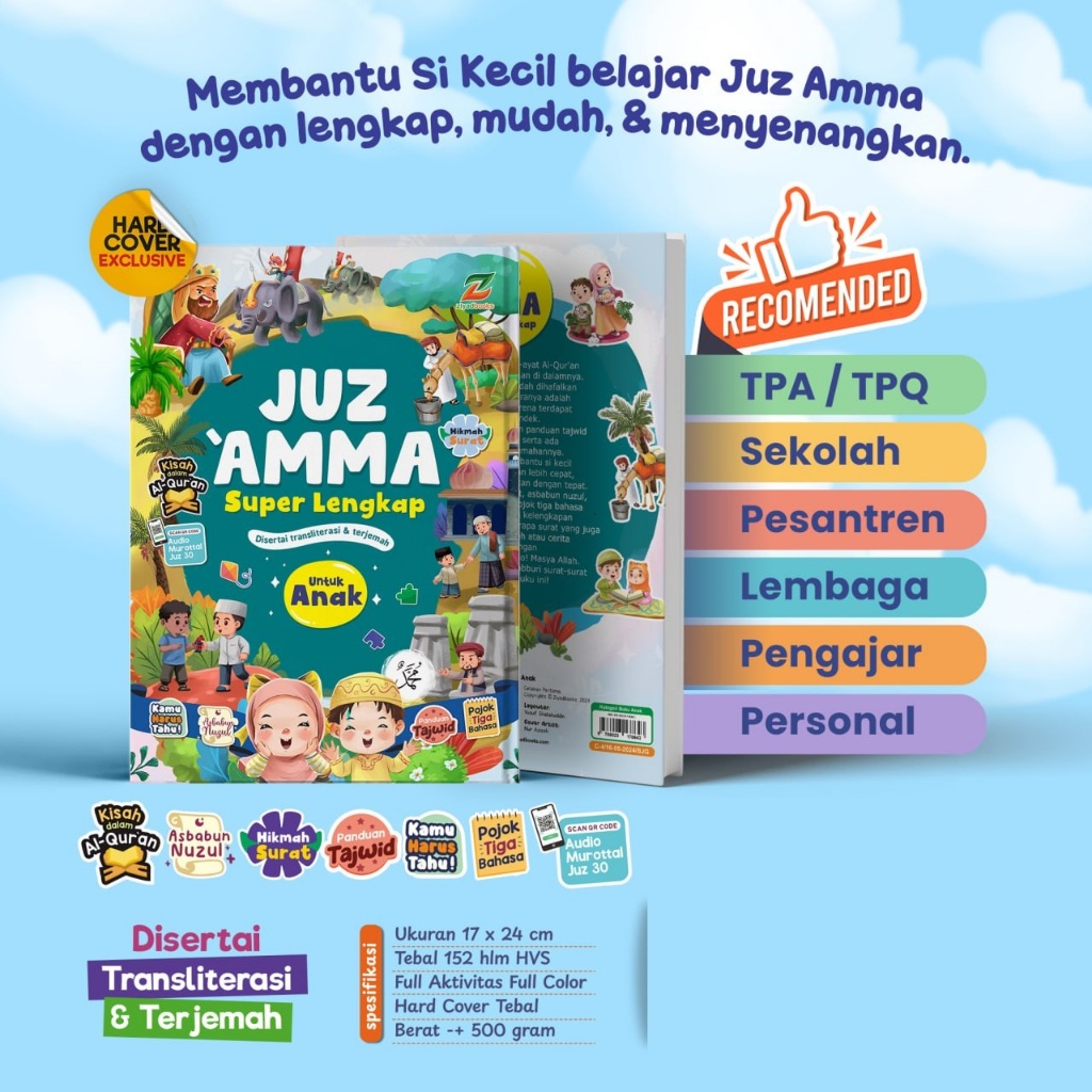Jual ziyadbooks official Buku juz amma anak lengkap iqro for kids Juz ...