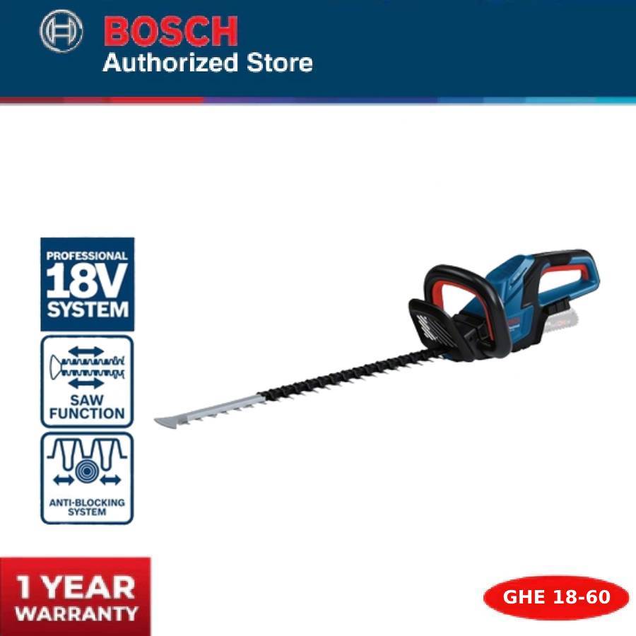 Jual BOSCH Brushless Hedge Cutter / Pemotong Tanaman Baterai 18Volt GHE ...
