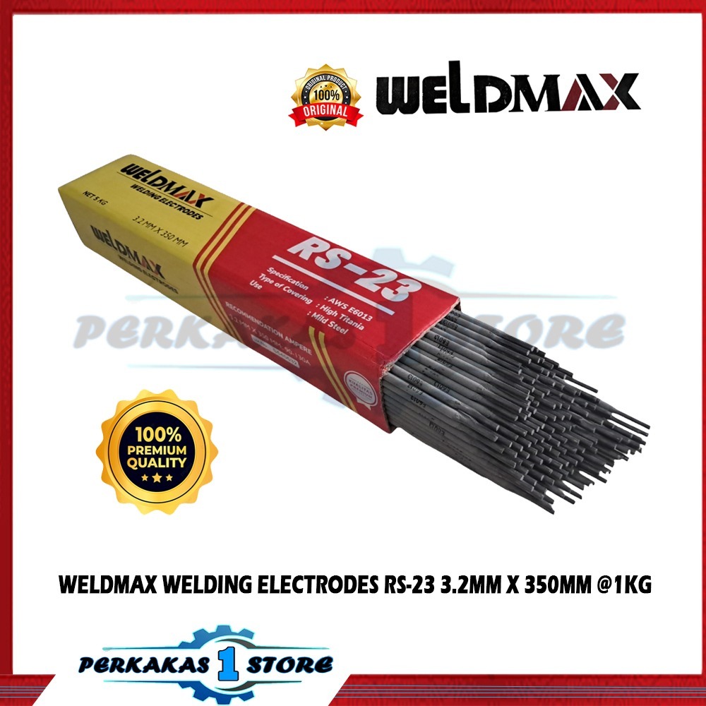 Jual PREMIUM WELDMAX Kawat Las 2.6mm 2.mm Welding Elektrodes RS-23 2.6 x 350 mm Stick Las ...