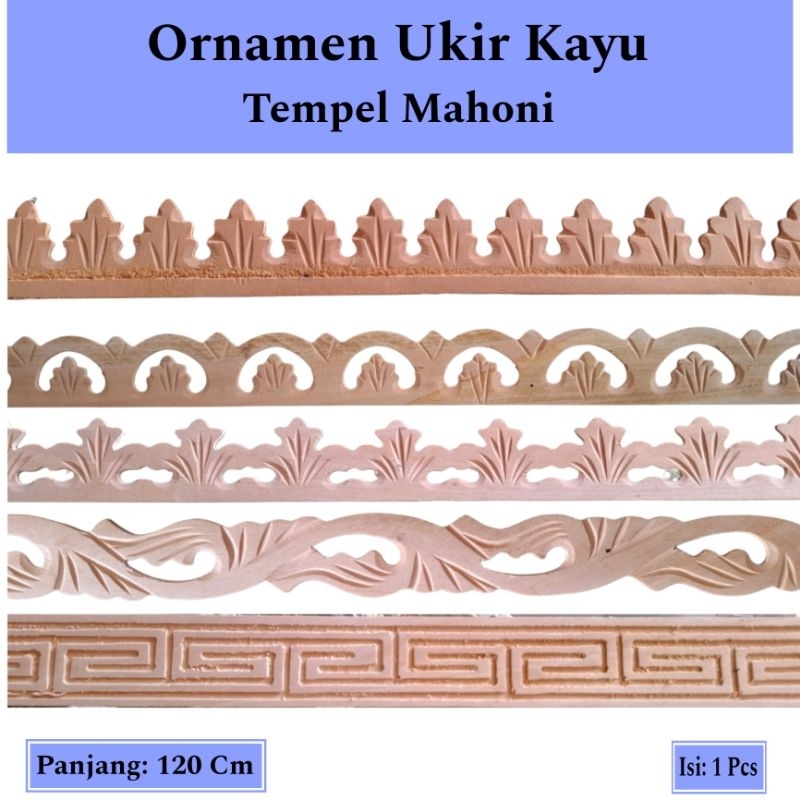 Jual ORNAMEN UKIR TEMPEL KAYU MAHONI || Panjang 120 Cm (1 Pcs) | Shopee ...