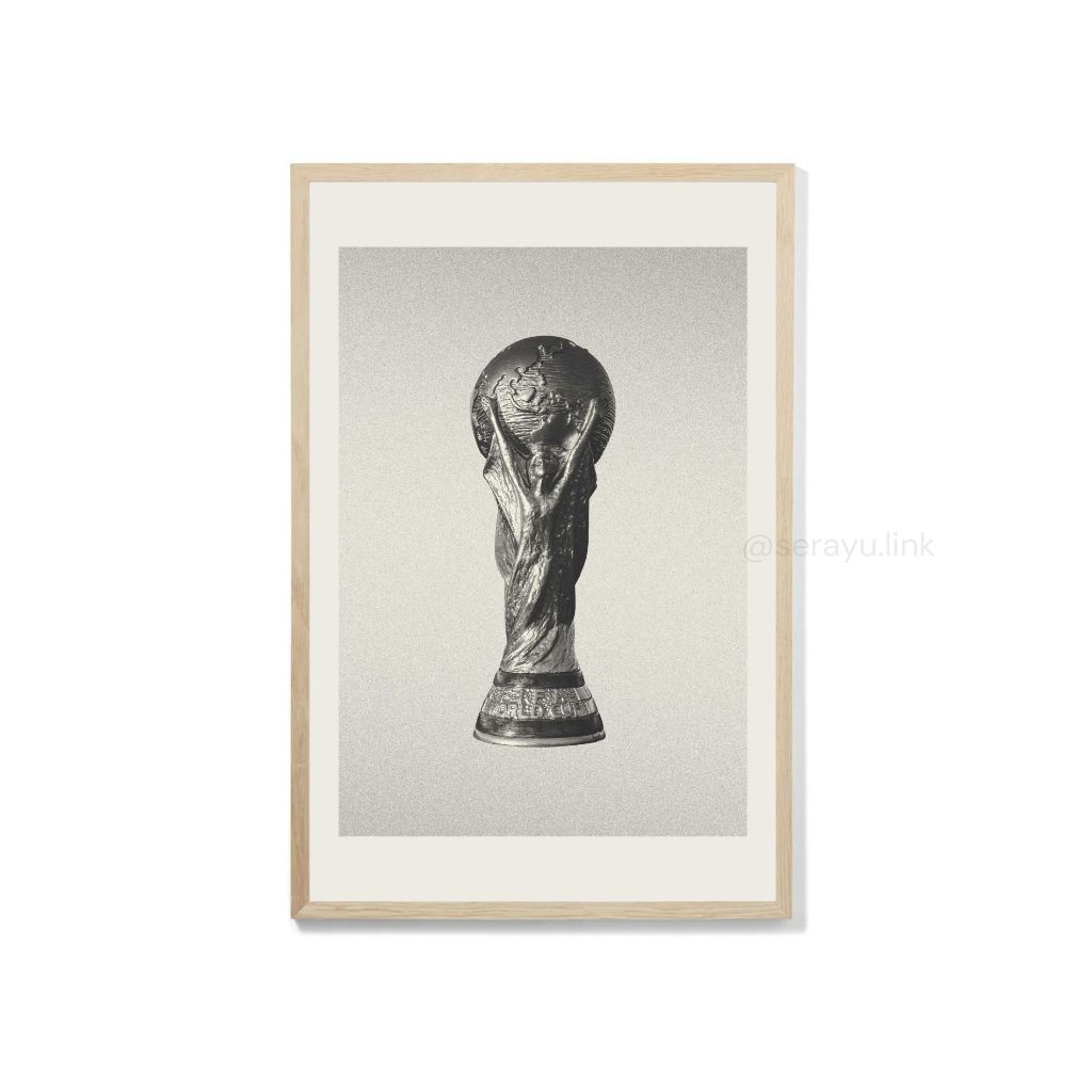Jual Hiasan Dinding The World Cup Trophy Frame Kayu Modern Minimalis ...