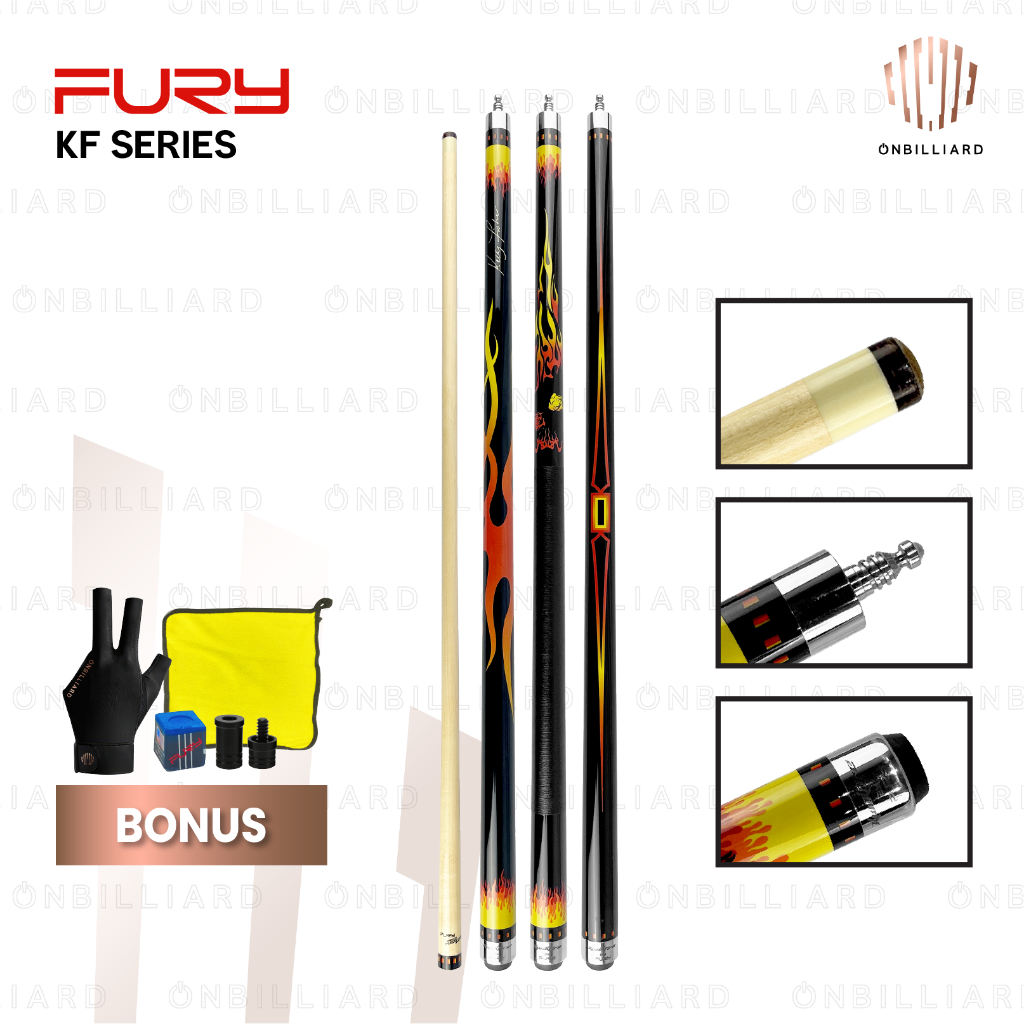 Jual Stick Billiard Fury KF Series KF-1 KF-2 KF-3 Cue / Stik Billiar ...