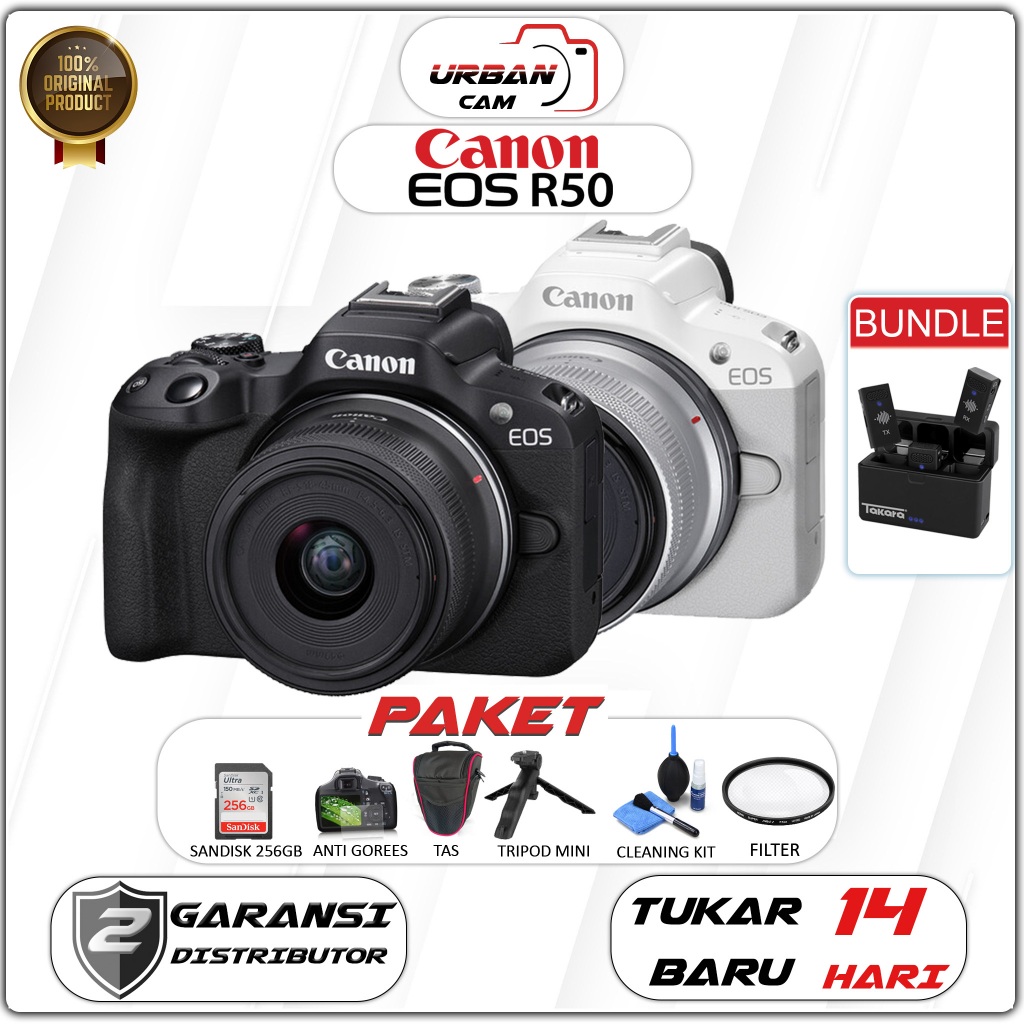 Jual Canon EOS R50 KIT RF-S 18-45mm f4.5-6.3 IS STM / Canon EOS R50 ...