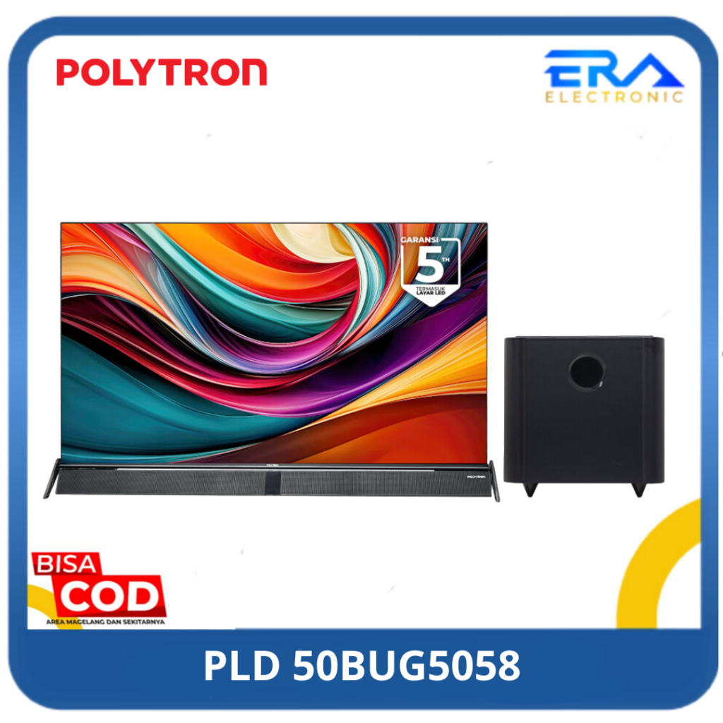 Jual POLYTRON 4K UHD Smart Cinemax Soundbar Google TV 50 Inch PLD ...