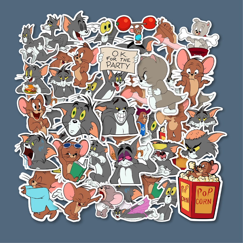 Jual STICKER PACK TOM & JERRY MIX LUCU | TAHAN AIR | CUTTING | HELM ...