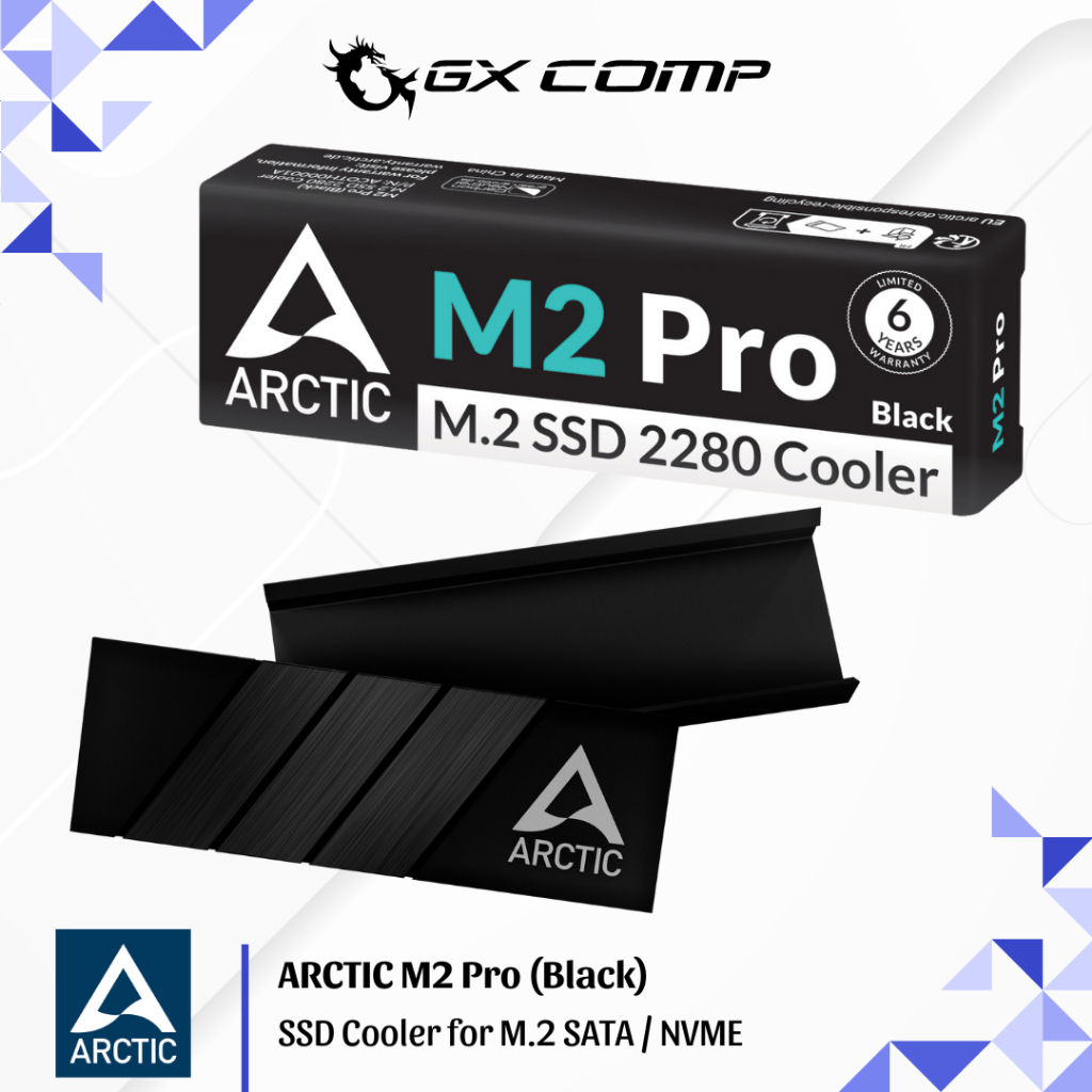 Jual ARCTIC M2 Pro Heatsink SSD Cooler for M.2 Drives - Black | Shopee ...
