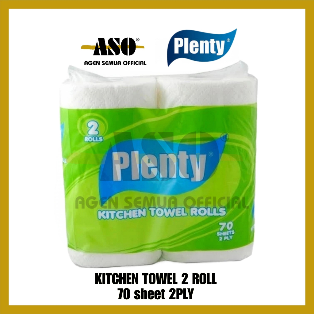 Jual Tisu Tissue PLENTY kitchen towel 2roll 70 sheet 2ply tisu dapur ...