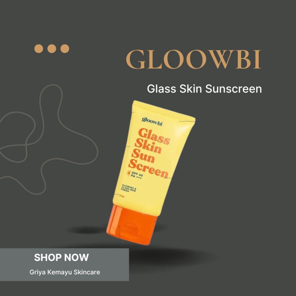 Jual Gloowbi Glass Skin Sunscreen SPF 40 PA+++ Glowing Finish Tone Up | Shopee Indonesia