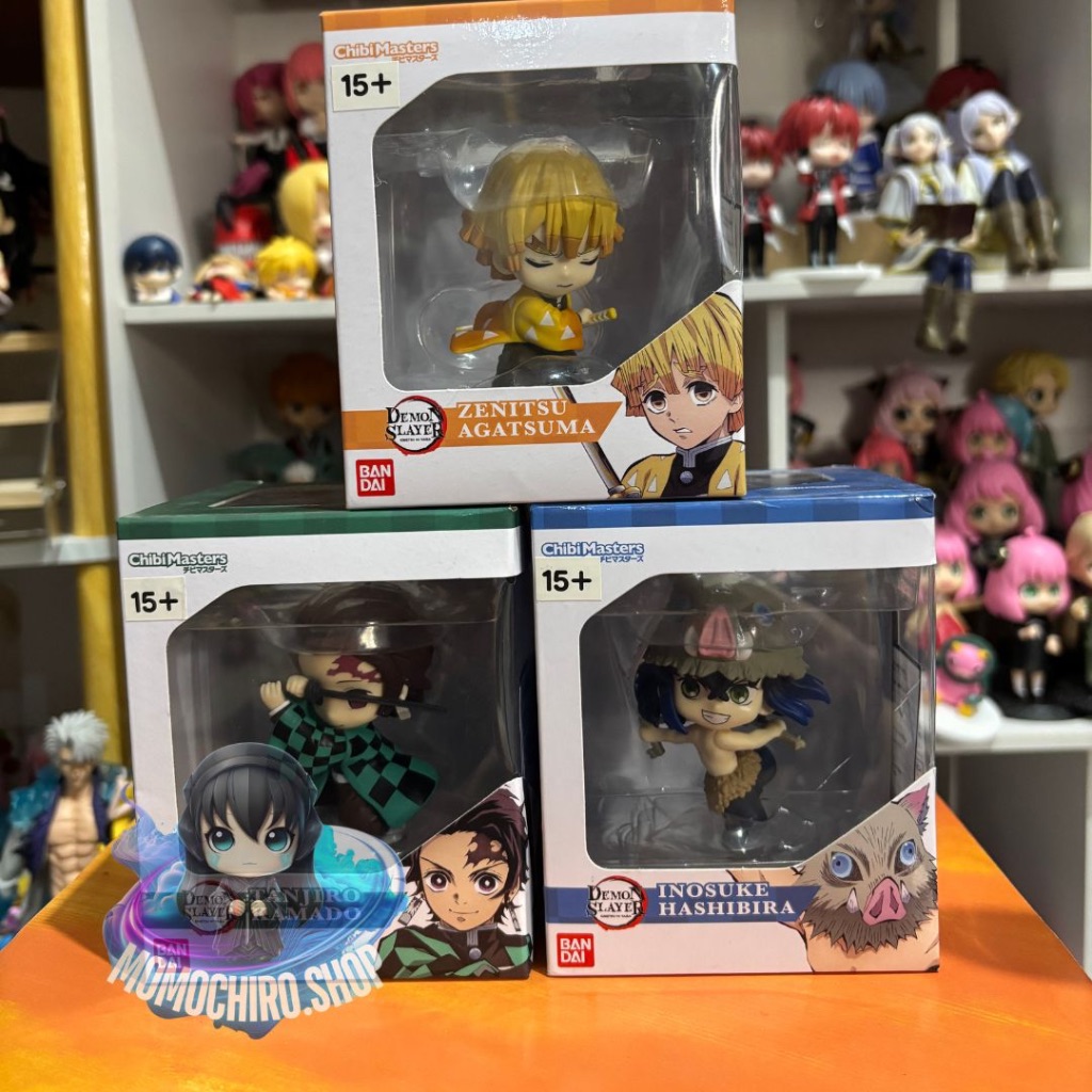 Jual Chibi Master Tanjiro, Inosuke, Zenitsu Original Figure Demon ...