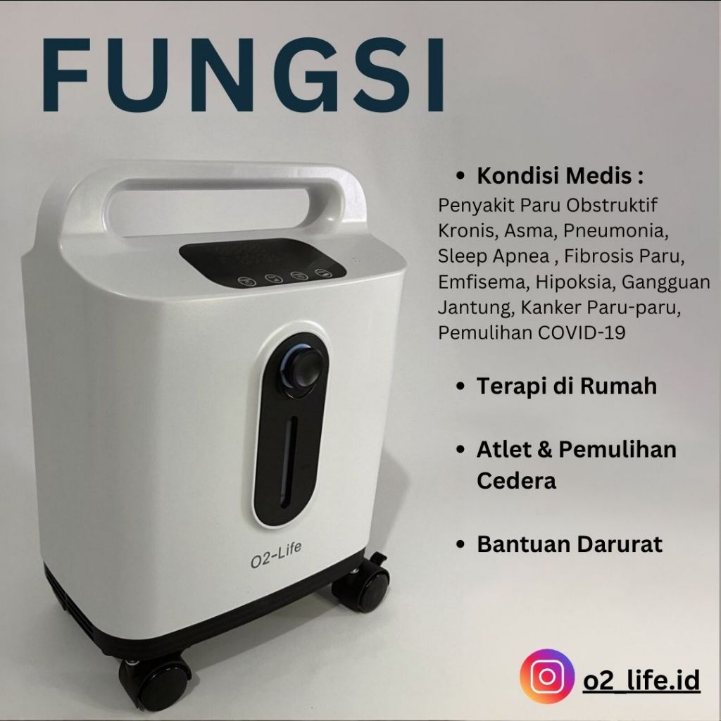 Jual Oxygen Concentrator 2 liter dan 1 liter O2-Life Mesin Pengganti ...