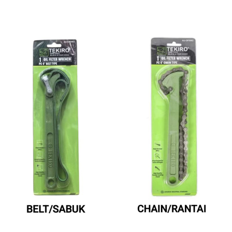 Jual (JU) TEKIRO kunci filter oli RANTAI/KULIT 9 INCH oil filter wrench ...
