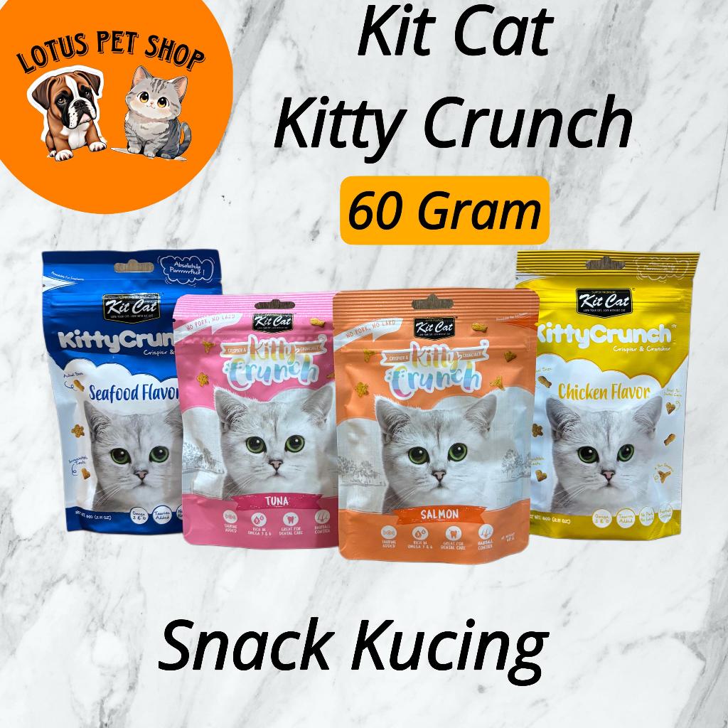 Jual Kit Cat Kitty Crunch 60 gram Snack Cemilan kucing Salmon Tuna Cat ...