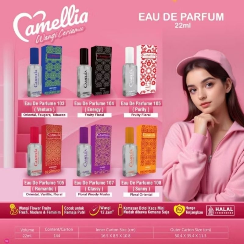 Jual CAMELIA Parfum EDP 22ml Kecil (Eau De Perfume Mini) | Shopee Indonesia