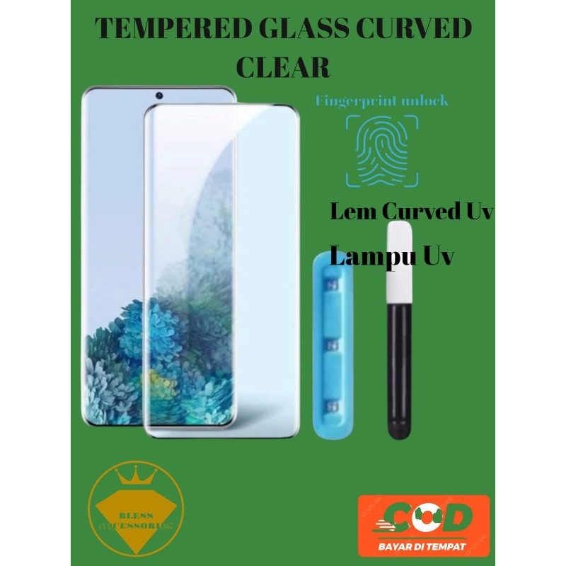Jual Tempered Glass Curved Nano UV Bening samsung s24 ultra note 8/9 ...