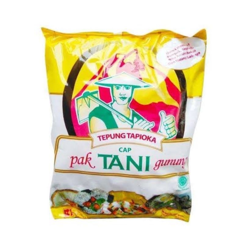 Jual Tepung Tapioka Cap Pak Tani Gunung 500gr (kemasan warna kuning ...