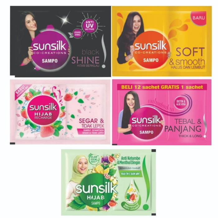 Jual SUNSILK SAMPO SACHET 1 RENCENG ISI12 | Shopee Indonesia