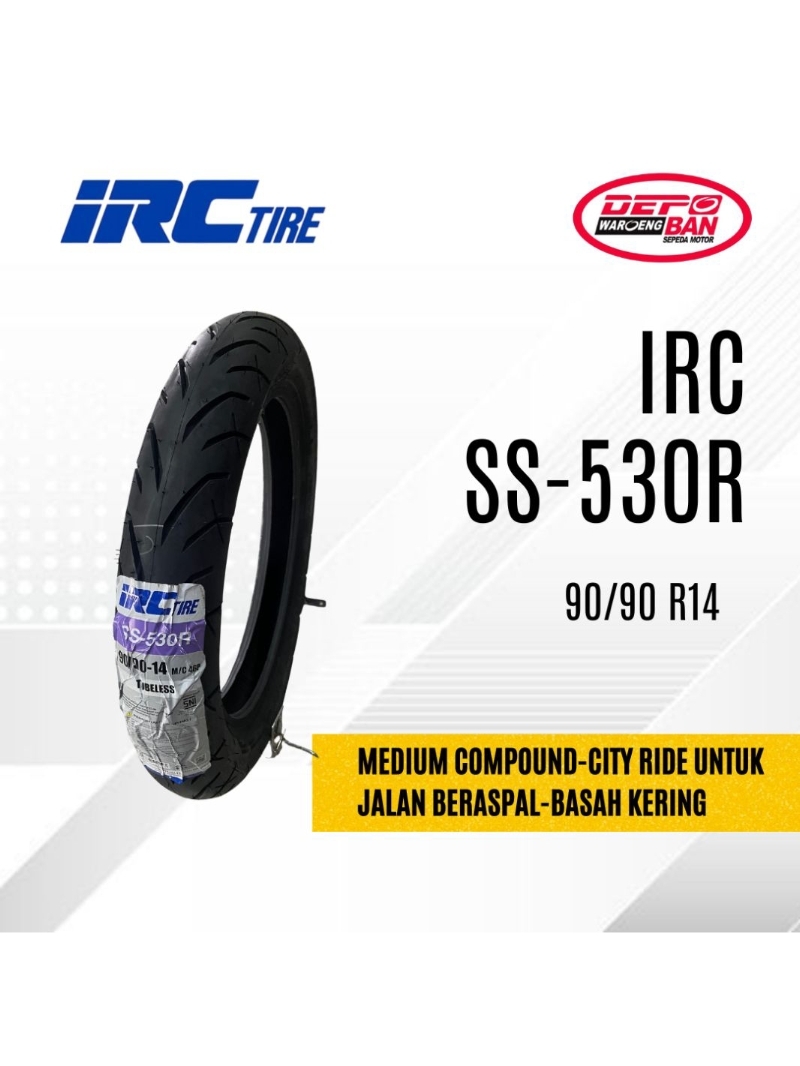 Jual BAN MATIC TUBETYPE MERK IRC TYPE S530 UKURAN 90/90-14 ORIGINAL ...