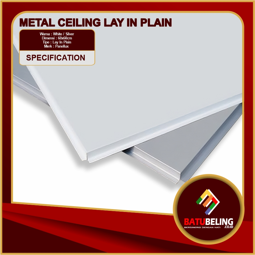 Jual Panellux Plafon Metal Ceiling Lay In Plain Atap Modern Lebar ...