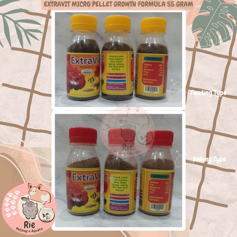 Jual Extravit Makanan Ikan Kecil 55 gram | Shopee Indonesia