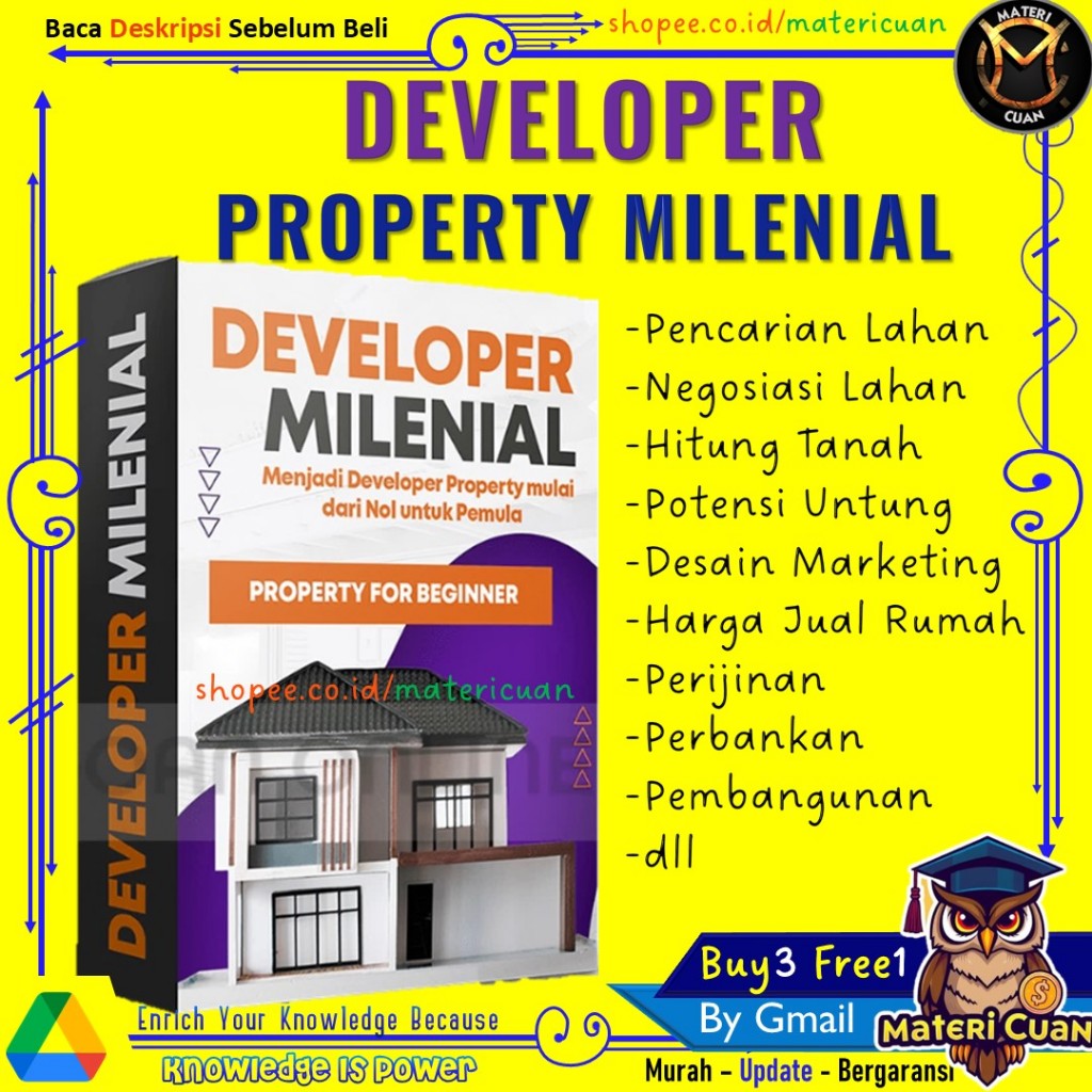 Jual DEVELOPER PROPERTI MILENIAL - Cara Jadi Developer, Strategi ...