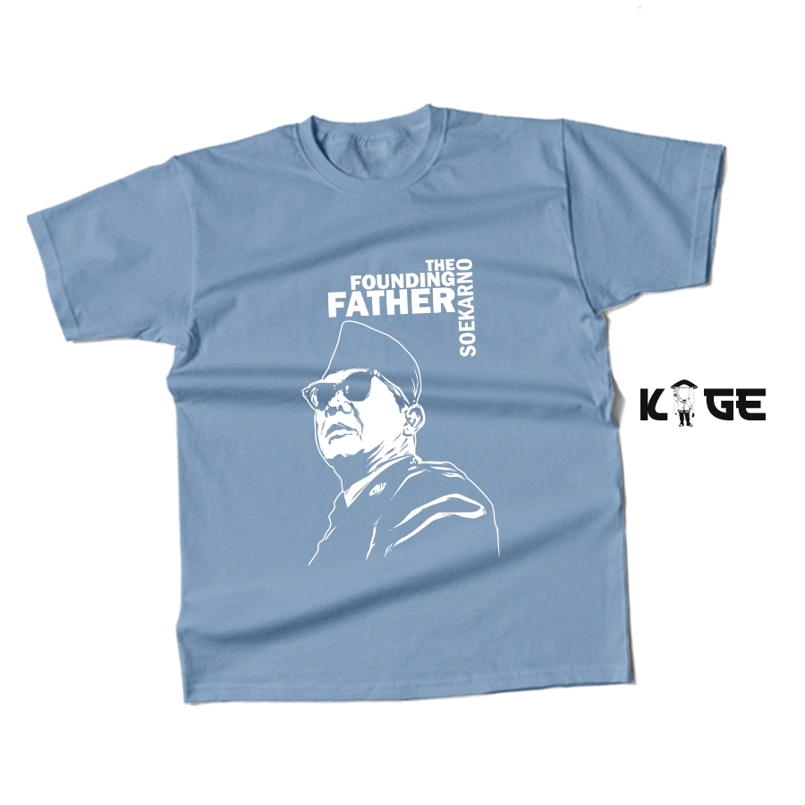 Jual Kaos Pria THE FOUNDING FATHER SOEKARNO Kaos Tokoh Pergerakan ...