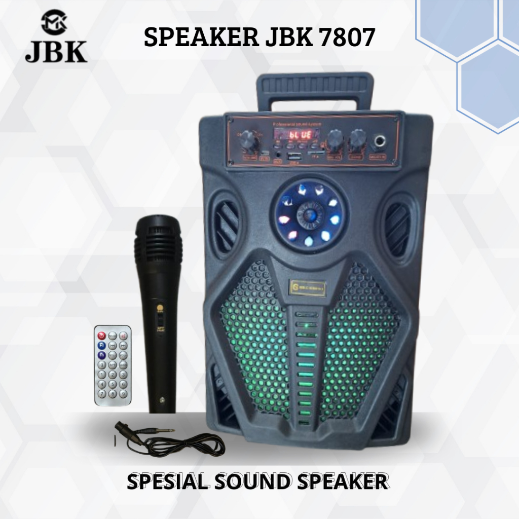 Jual SPEAKER BLUETOOTH JBK 7807 PORTABLE SUPER BASS 8INCH | Shopee Indonesia