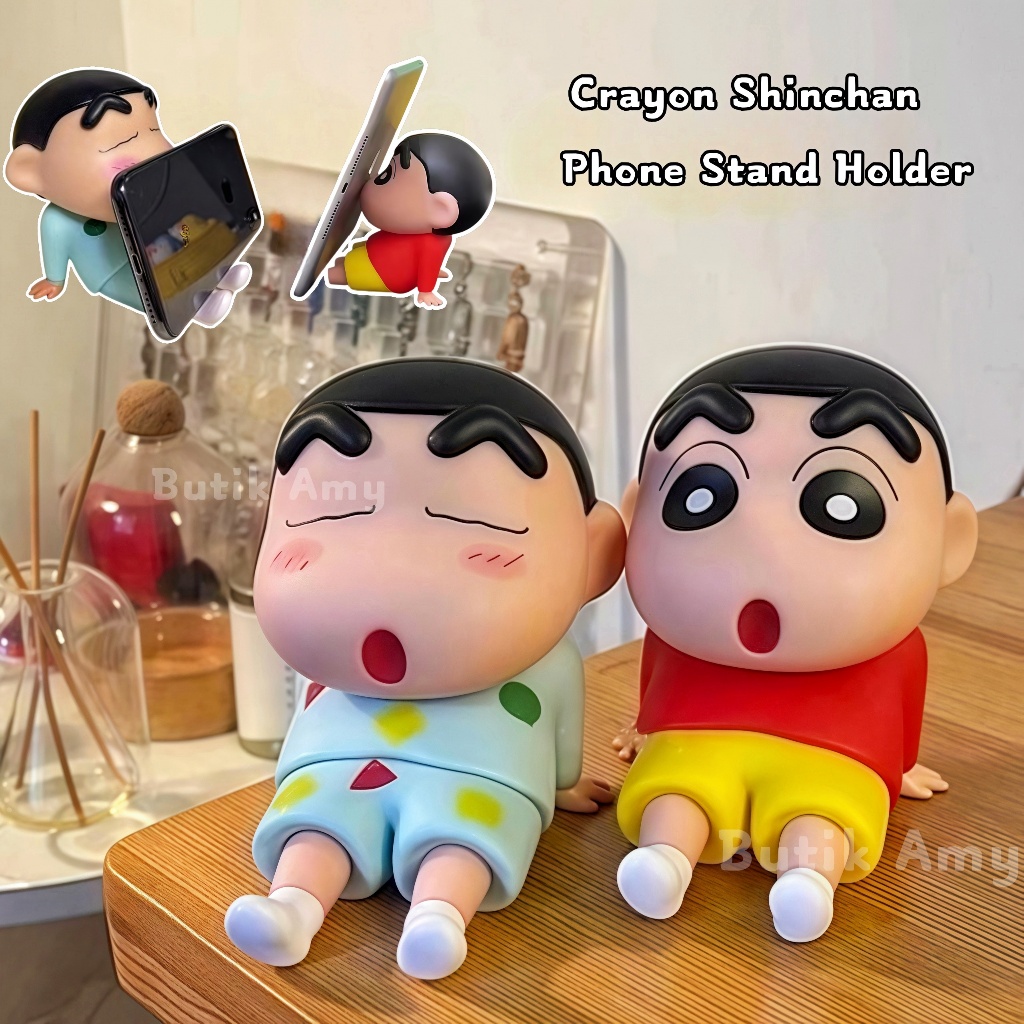Jual [COD]Crayon Shin-chan Phone Holder Sandaran HP Tablet Figure Toys ...