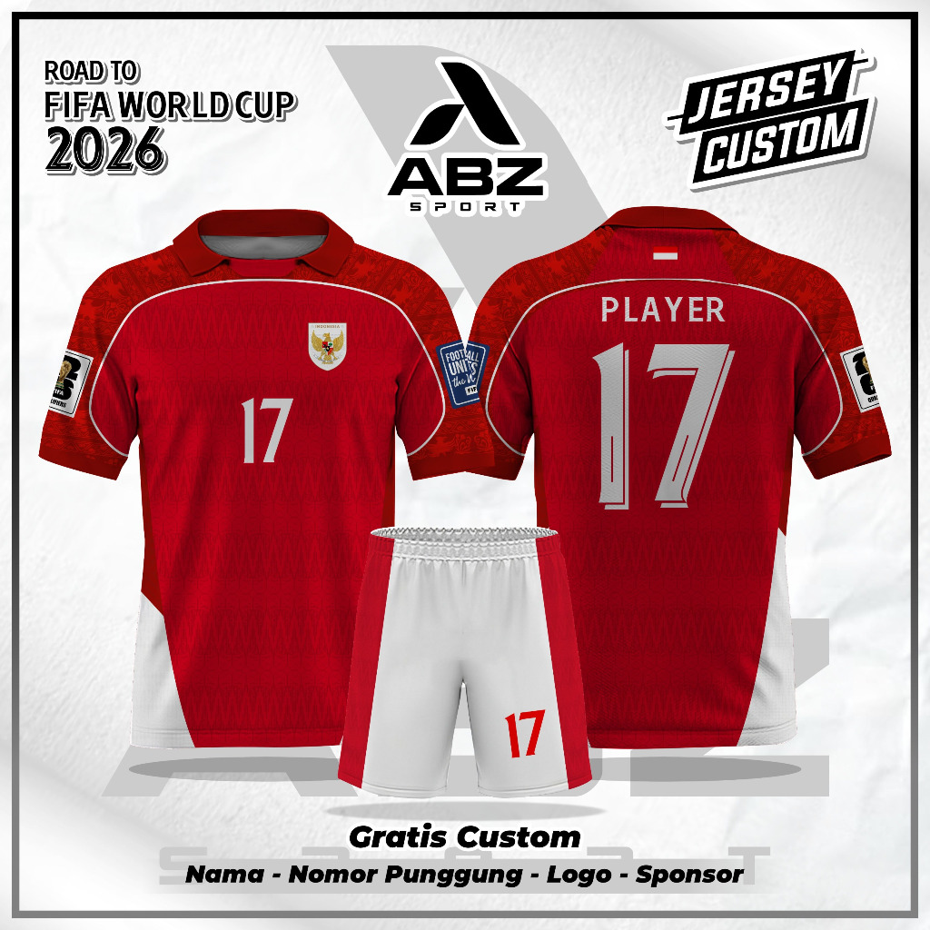 Jual Jersey Fantasy Timnas Indonesia 2025 Road To World Cup 2026 Free Nameset Logo Sponsor ...
