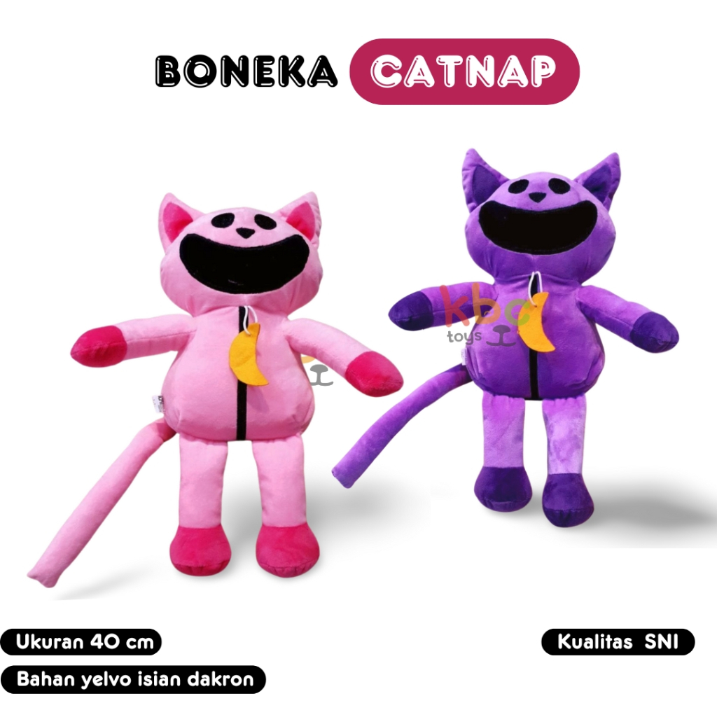 Jual Boneka Cat Nap Ukuran 40cm Catnat Accion Doll Soft Toy Smilling ...