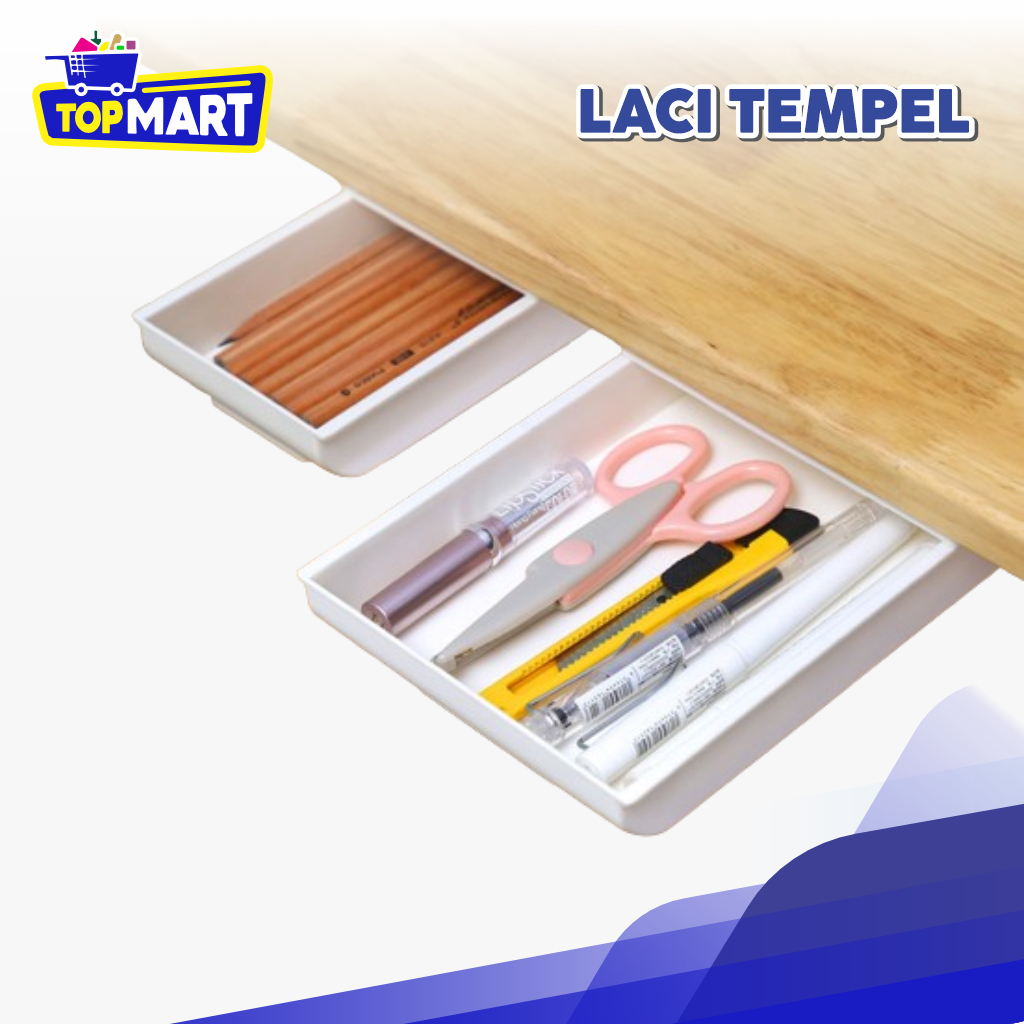 Jual TOPMART - Laci Tempel Bawah Meja Tempat Kotak Tambahan Penyimpanan ...
