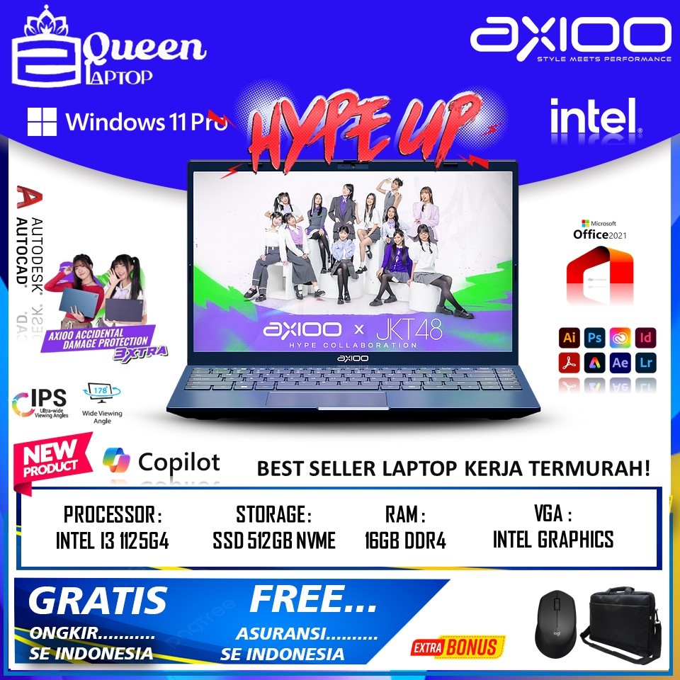 Jual Laptop Axioo MyBook Hype 3 G11 Intel Core i3 1125G4 16GB 512GB SSD FHD IPS WIN 11 PRO ...