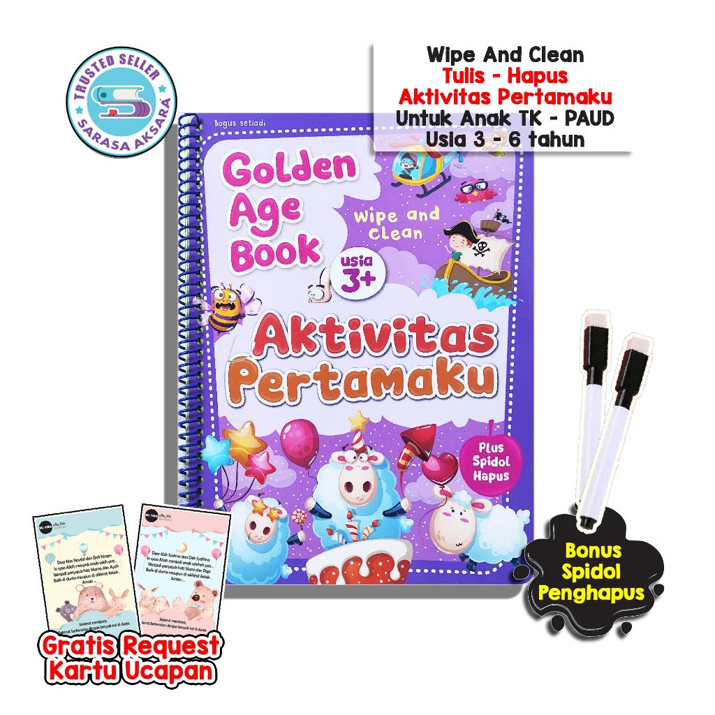 Jual Buku Aktivitas Anak Tk Paud - Wipe And Clean Aktivitas Pertamaku ...