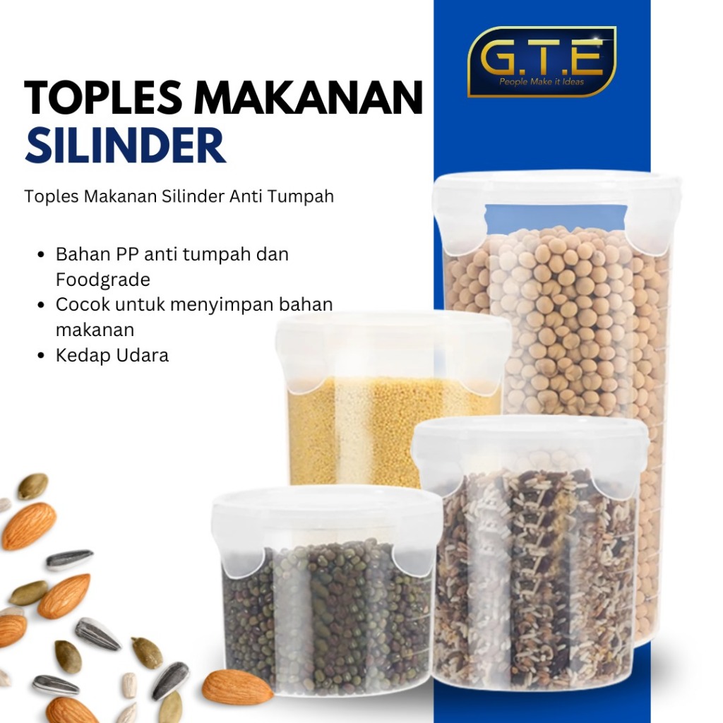 Jual BI | Toples PP Transparan / Toples Makanan Bulat / Tempat ...