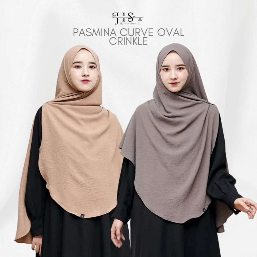 Jual PASHMINA OVAL CURVE CRINKLE/HIJAB OVAL JUMBO/PASHMINA SIZE XL DAN ...