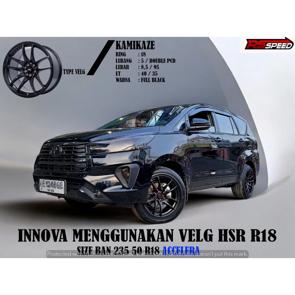 Jual PROMO PAKETAN VELG MOBIL INNOVA RING 18 PELEK RACING HSR KAMIKAZE R 18+BAN ACCELERA PHI-R ...